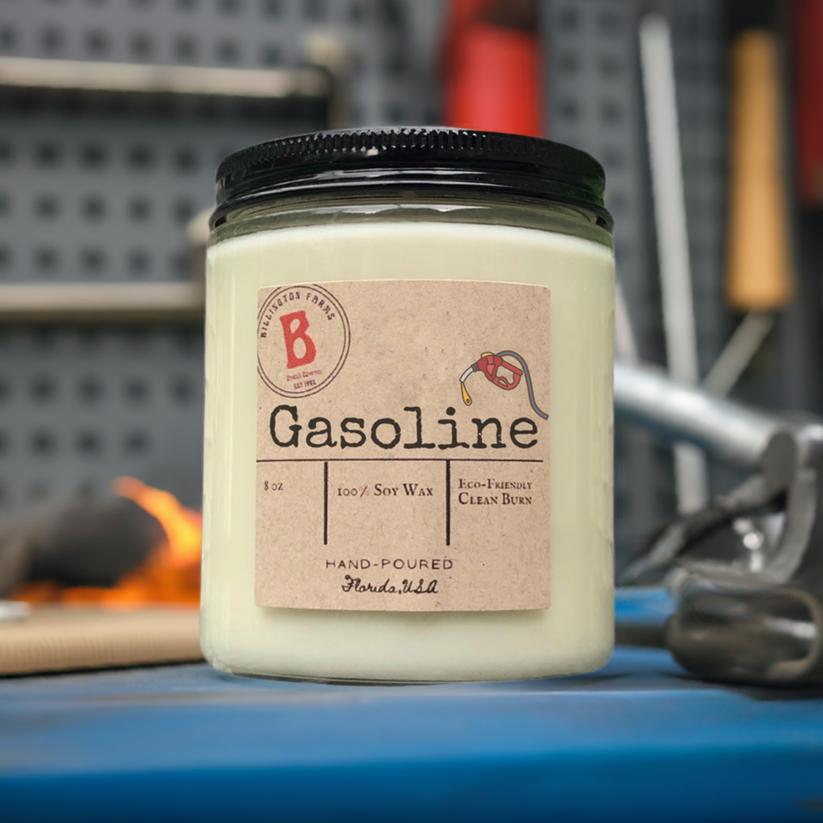 Gasoline Scented Candle – Billington Farms